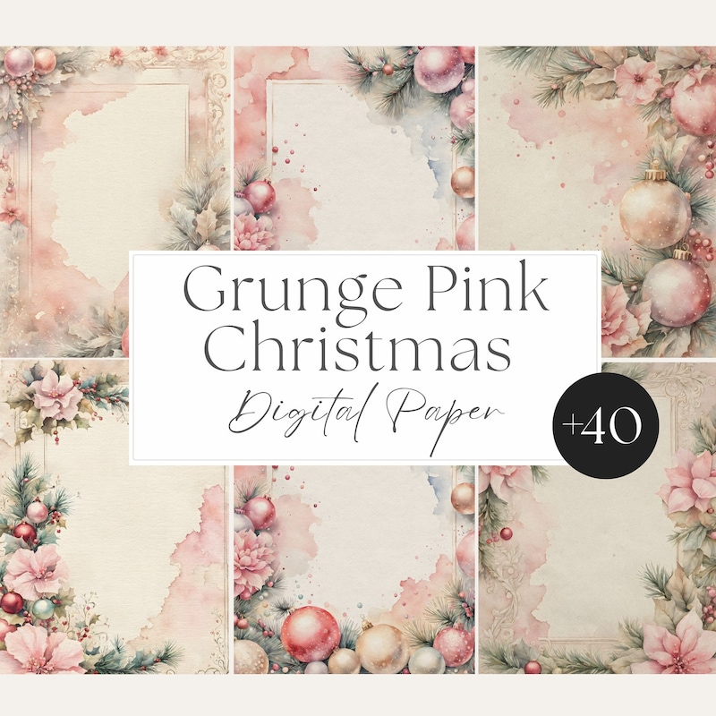 Christmas Digital Paper - Etsy