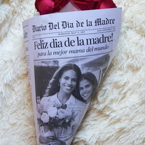 Spanish Mothers Day Newspaper Template, Printable Card (digital ...
