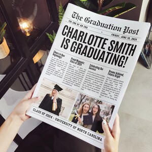 Graduation Newspaper Template, Newspaper Graduation Announcement, Class ...