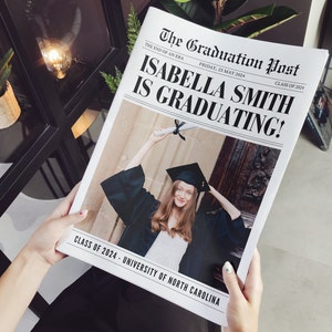 Graduation Newspaper Template, Newspaper Graduation Announcement ...