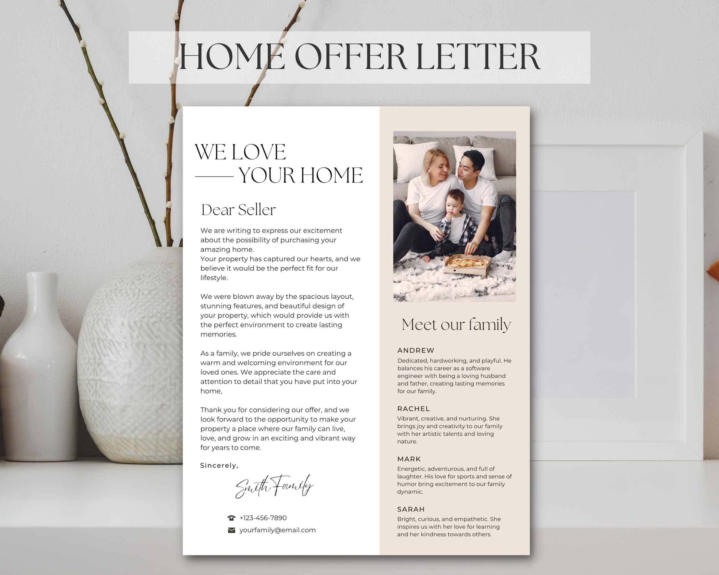 Home Offer Letter We Love Your Home Letter to Seller Home - Etsy