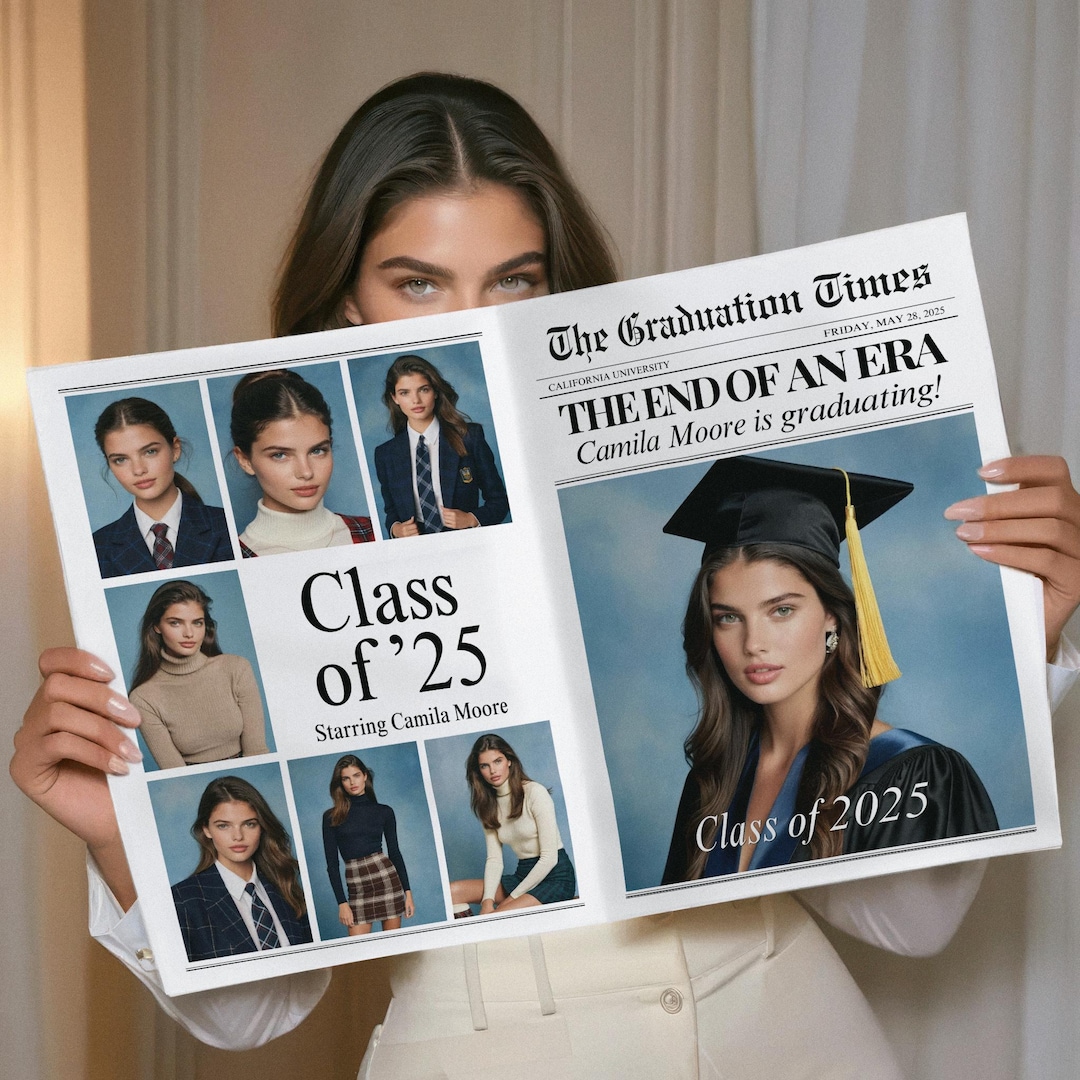 Graduation Announcement Newspaper Template, Senior Prom Invitation ...