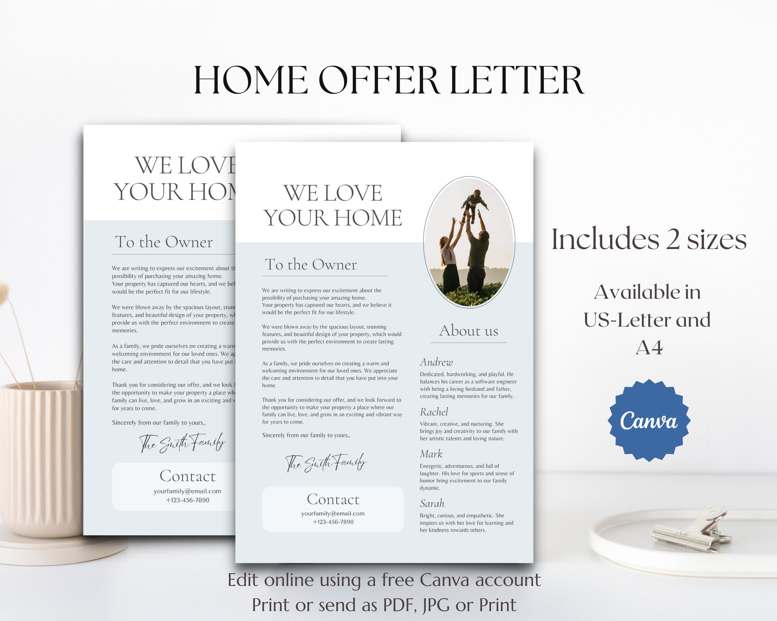 Minimalist Offer Letter, We Love Your Home, Letter to Seller, Home ...
