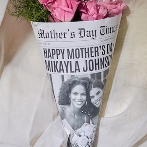 Mothers Day Newspaper Template, Mothers Day Gift From Daughter, Mother ...