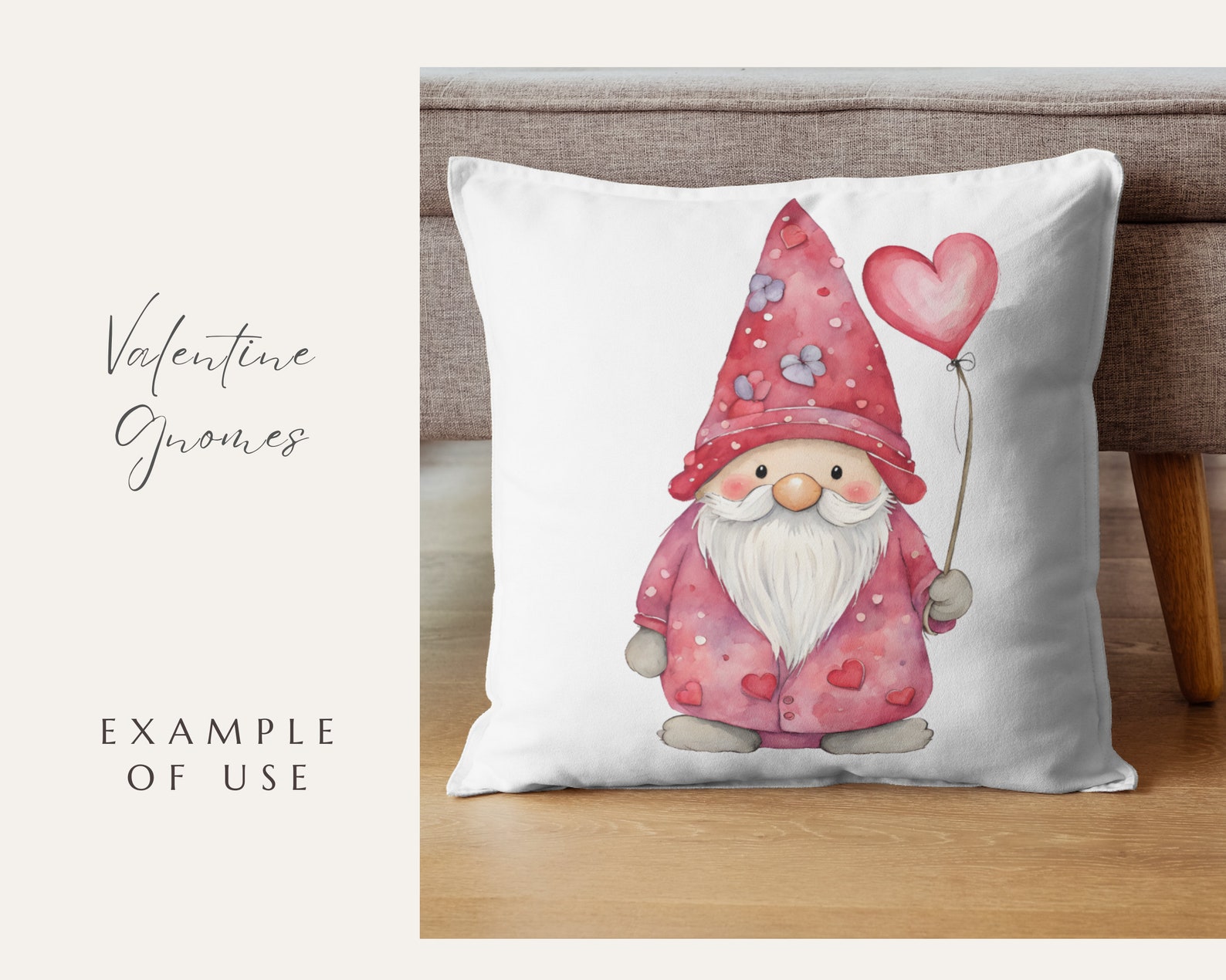 Valentine Gnomes Clipart, Valentines Day Clipart, Gnomes PNG, Valentine ...