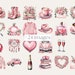 Boho Valentine Clipart Valentines Day Clipart Pink - Etsy