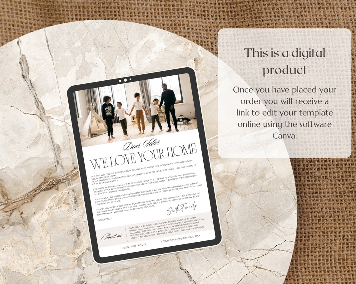 Home Offer Letter, We Love Your Home, Home Offer Letter Template ...