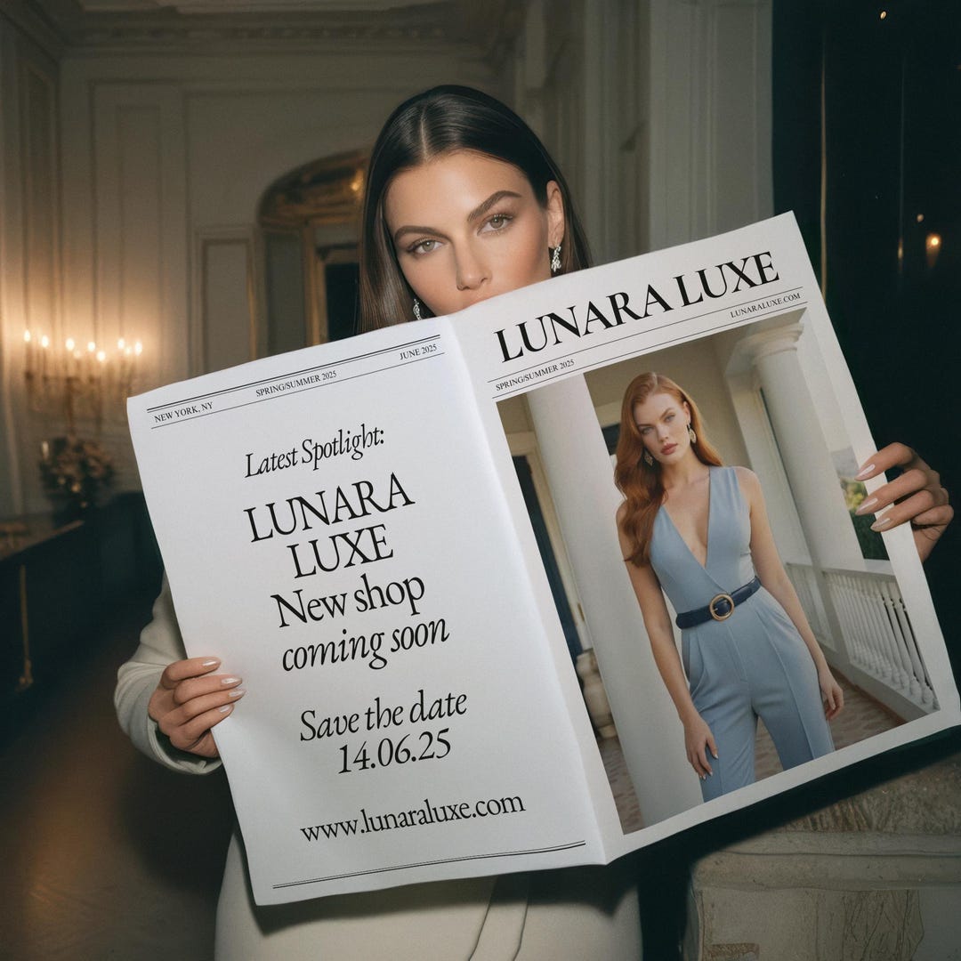 Business Launch Announcement Newspaper Template, Branding Photoshoot ...
