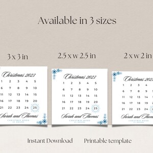 Advent Candle Label Template Printable Christmas Countdown - Etsy