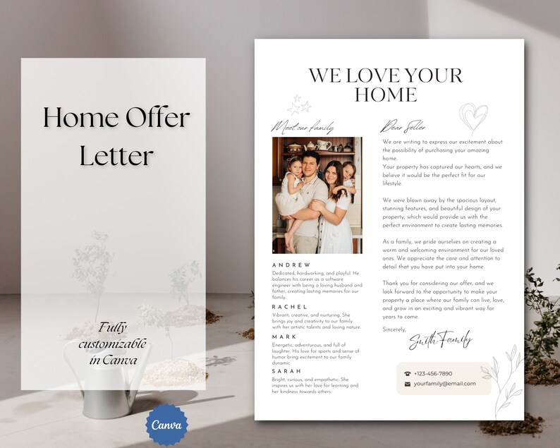 Home Offer Letter, Home Buyer Letter Template, We Love Your Home, Home ...