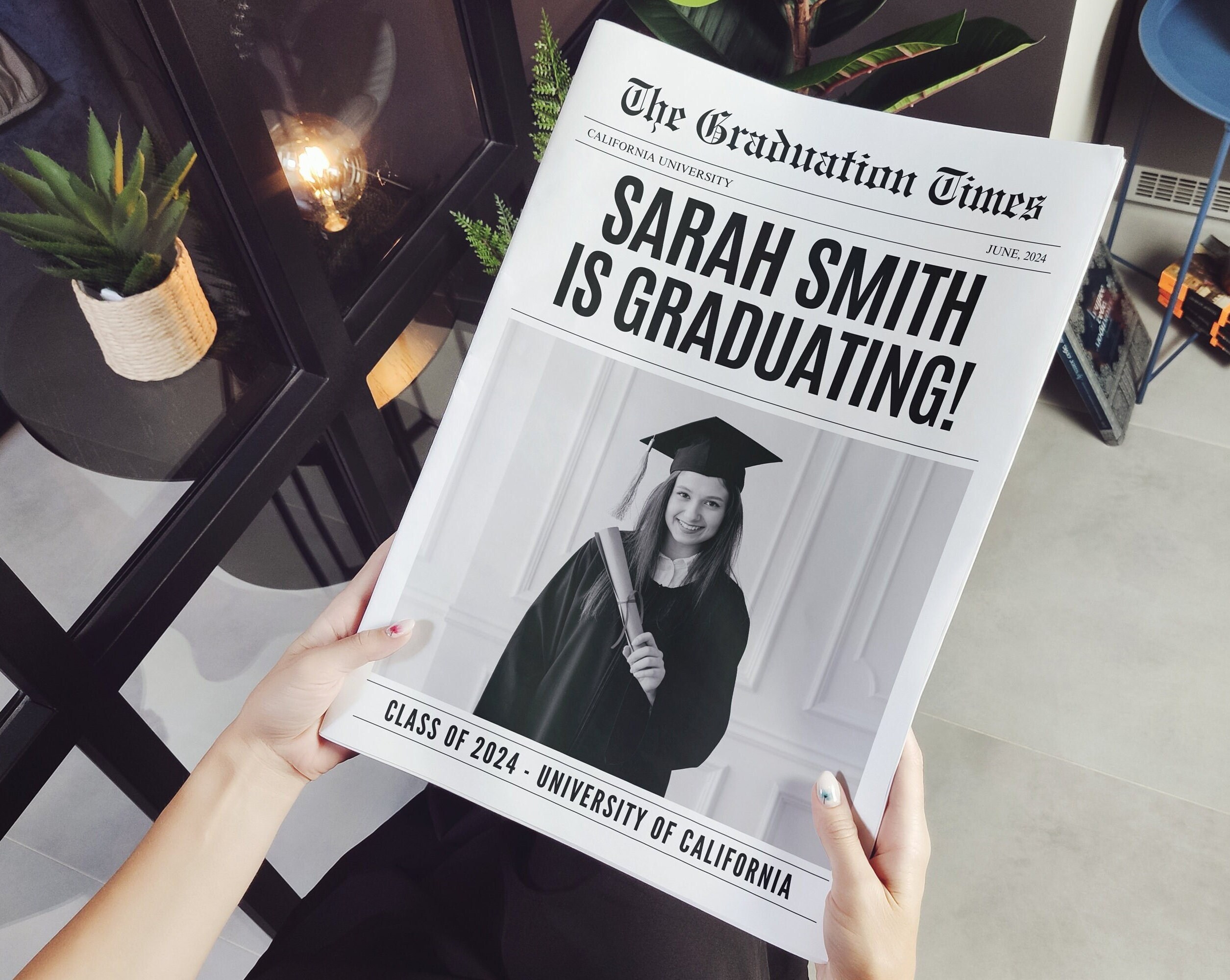 Graduation Newspaper Template, Newspaper Graduation Announcement ...