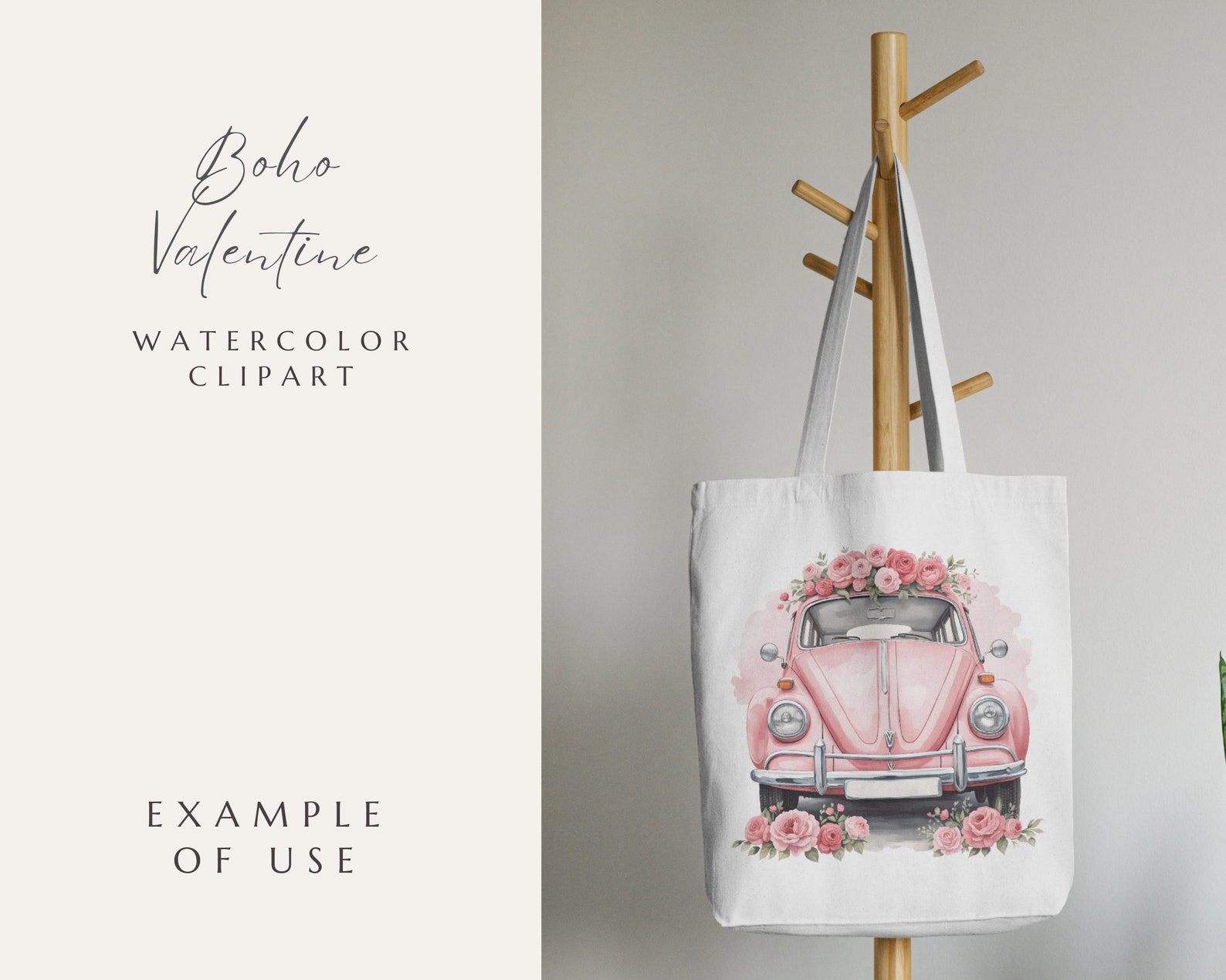 Boho Valentine Clipart Valentines Day Clipart Pink - Etsy