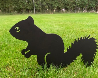 Metal Squirrel / Garden Stake / Tree Stake / Garden Art / Backyard ...