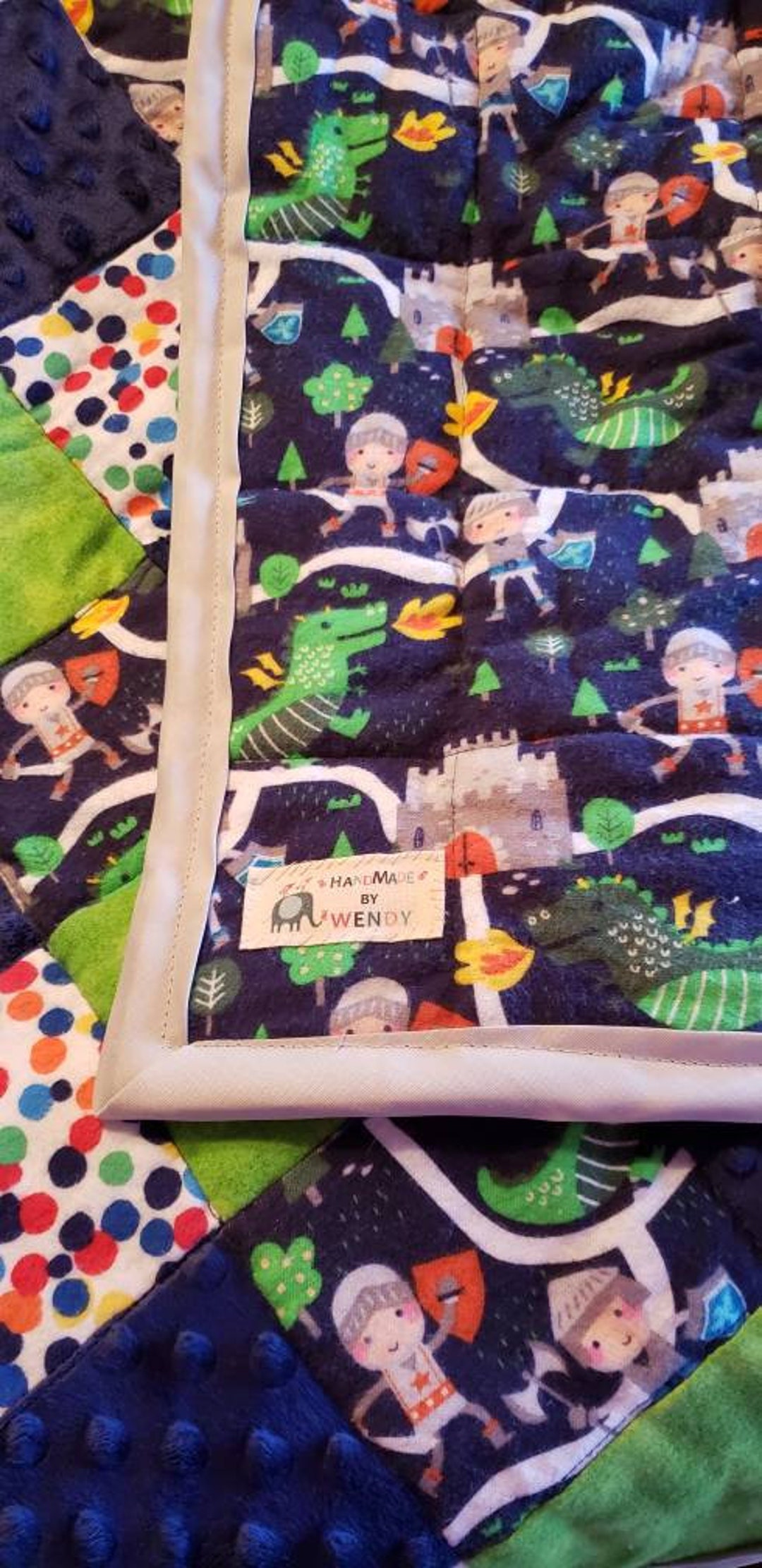 Handmade Knights and Dragons Crib Quilt - Etsy