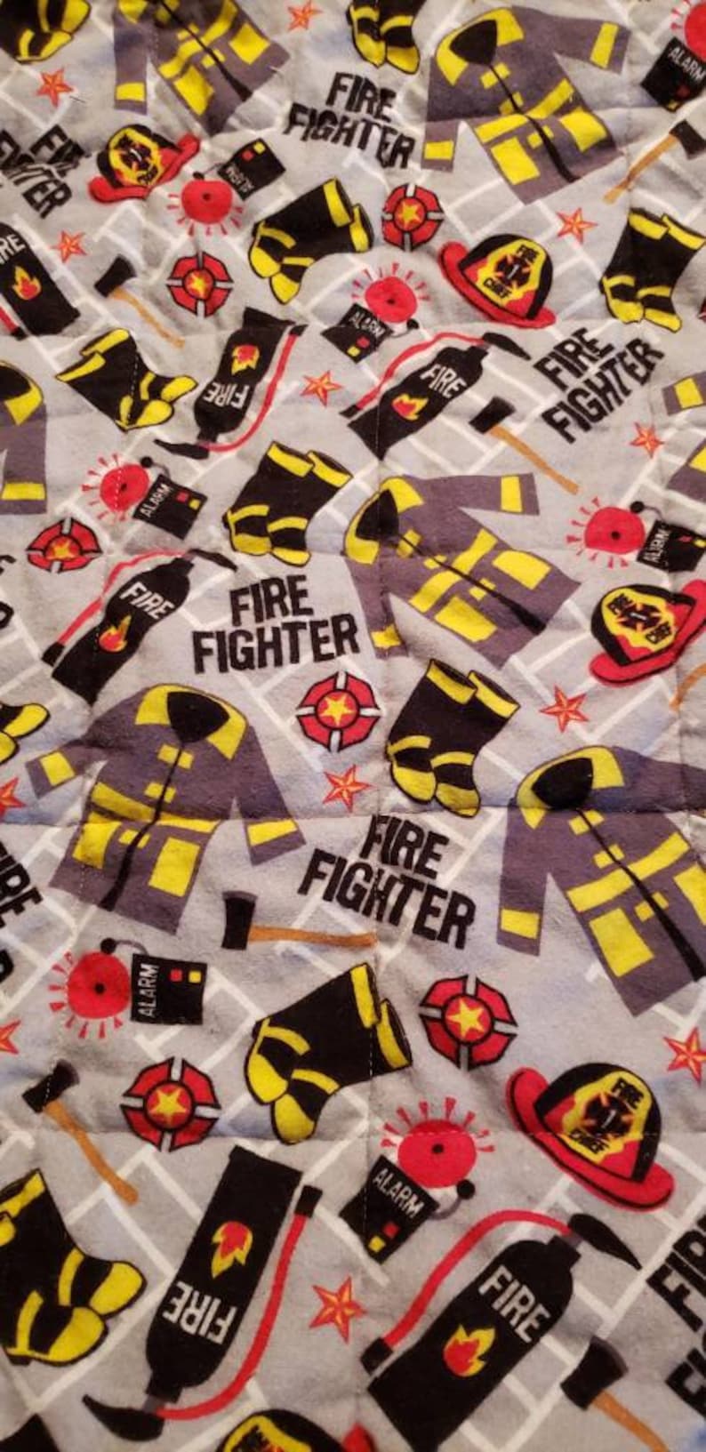 Cute Handmade Firefighters Quilt - Etsy