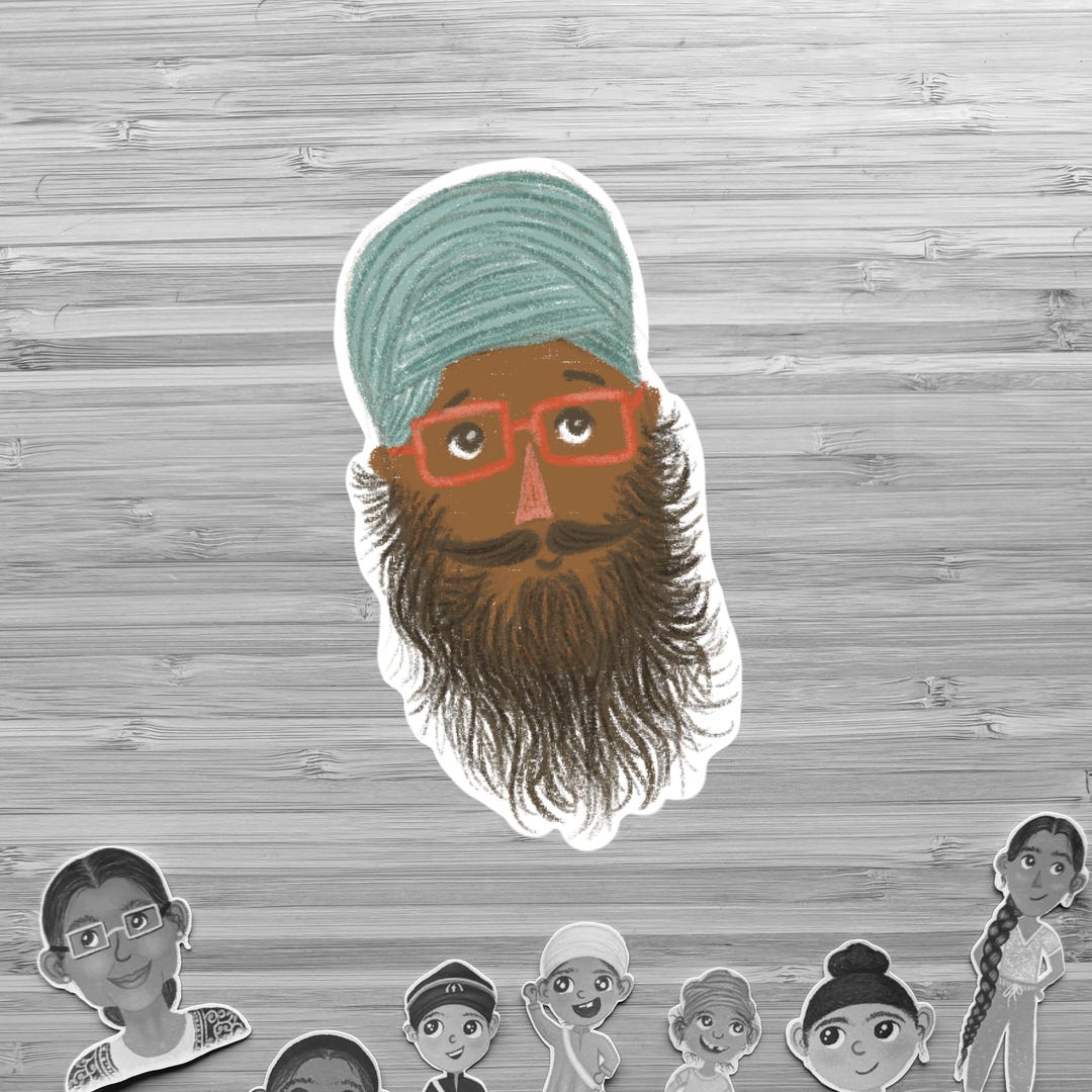 Singh, Dumalla & Glasses - (individual) Sikhi Stickies - Etsy
