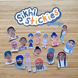 Little Khalsa, Blue Chola - (individual) Sikhi Stickies - Etsy