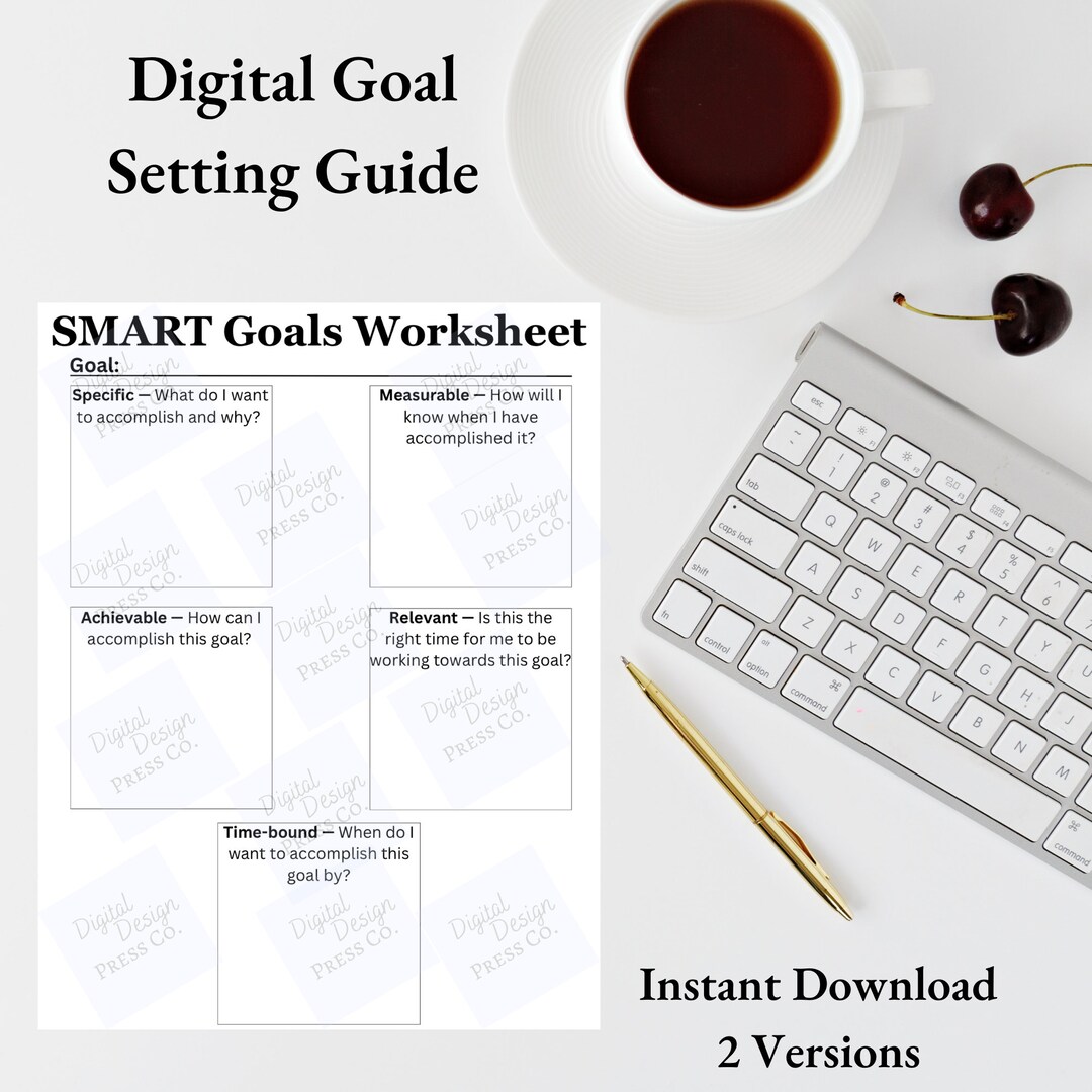 Digital Goal Setting Guide - Etsy