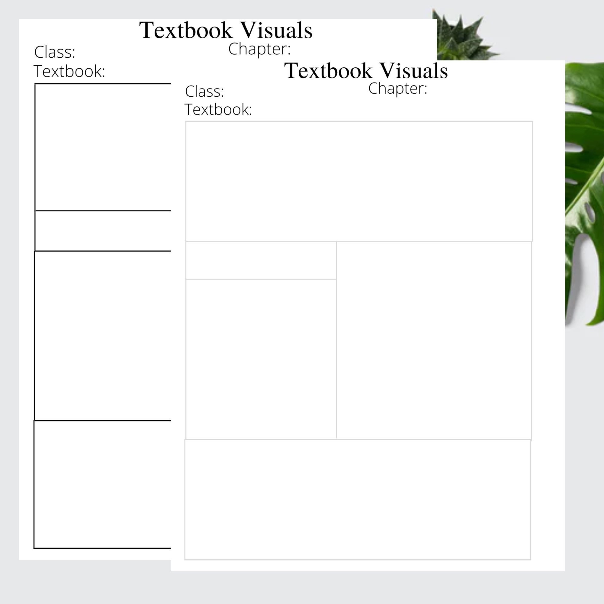 Study Guide Template for Textbook Note Taking - Etsy