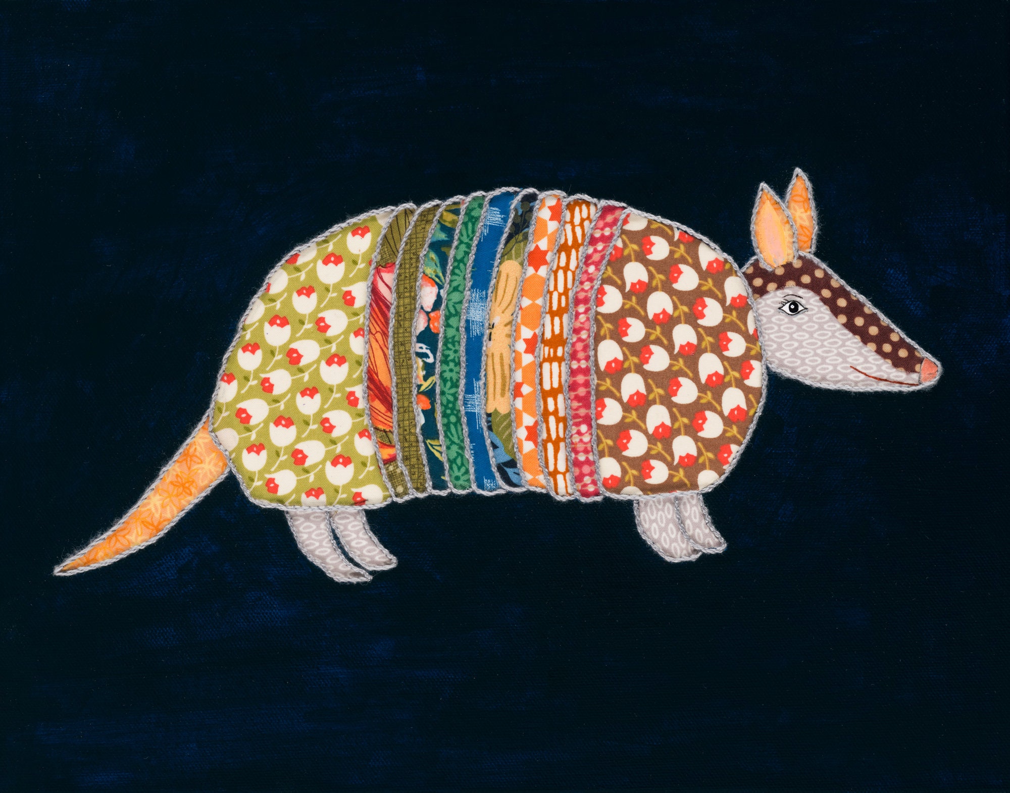 Armadillo Print, Texas Armadillo Artwork, Fine Art Giclée Print in Paper or Canvas, Unframed in ...