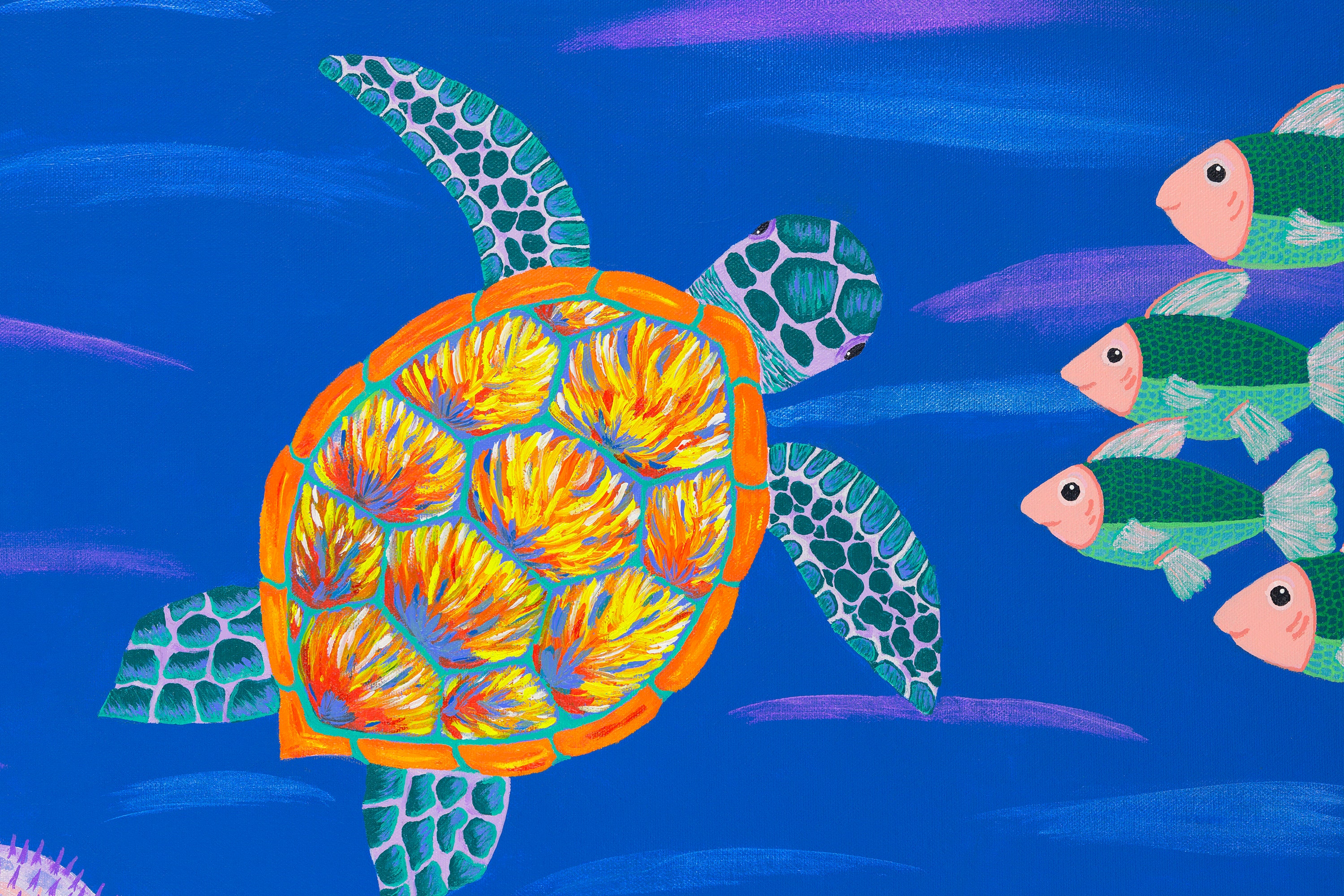 Sea Life Print, Ocean Creatures, Sea Turtle, Jelly Fish, Sea Horses ...