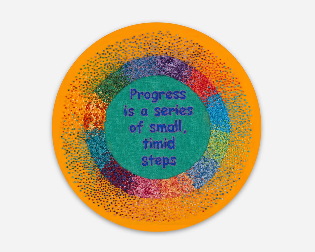 Progress Sticker, Small Progress Vinyl Sticker, Motivational Decal ...