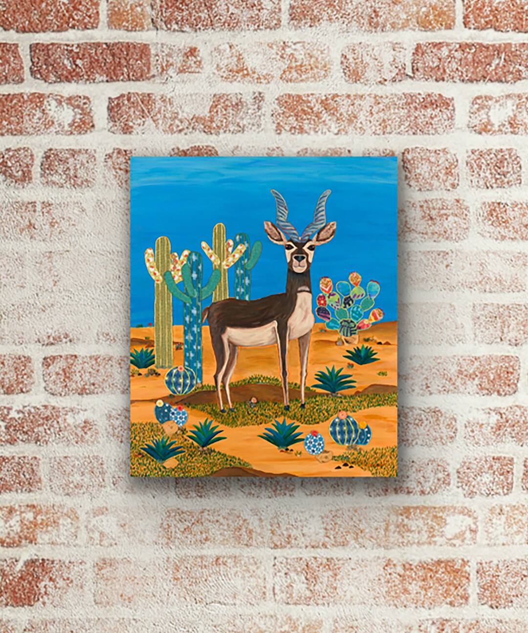 Blackbuck Antelope Art Print, Nature Inspired Wall Decor, Antelope and ...