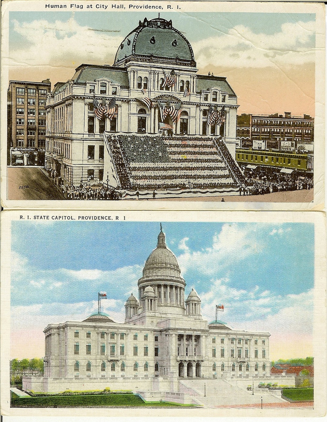 Postcards: Two Vintage Rhode Island Postcards. State Capitol and City ...