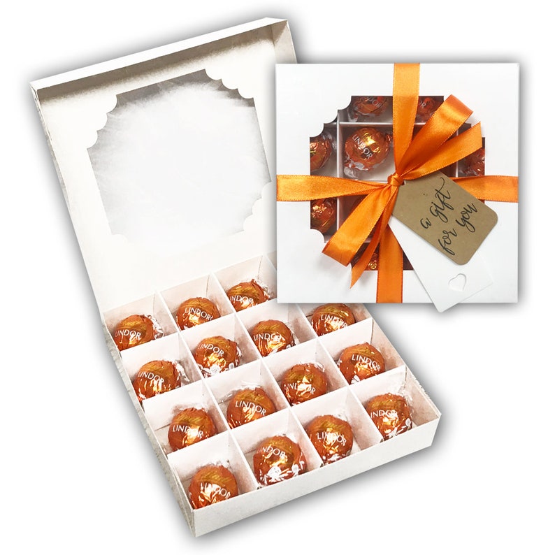 Lindt Lindor Orange Chocolate Truffles Balls Gift Box - Etsy