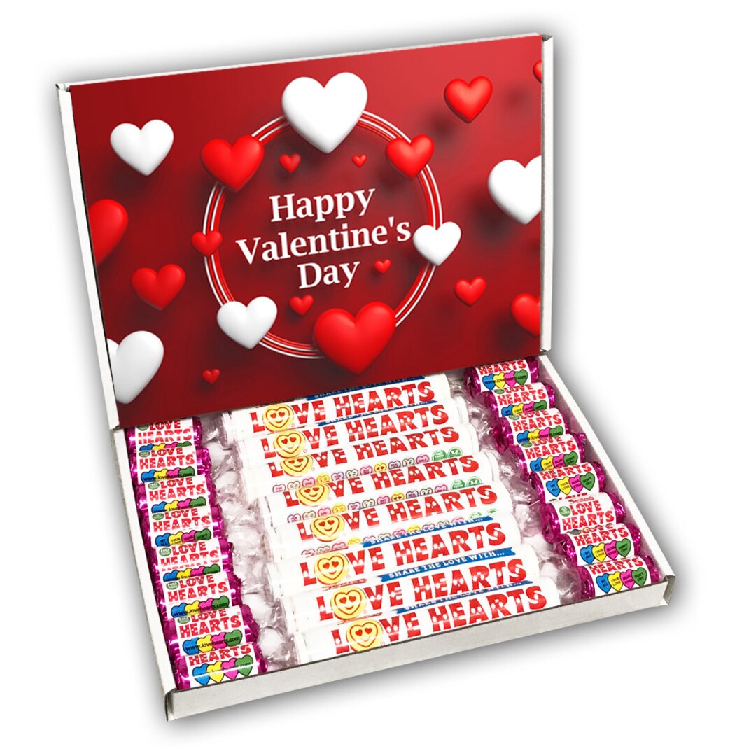 Swizzels Love Hearts Sweets Gift Box Hamper Valentines Day Present ...