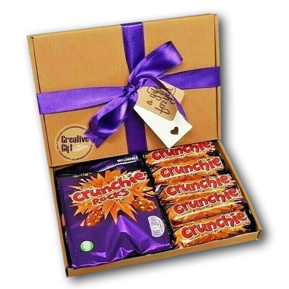 Cadbury Crunchie and Crunchie Rocks Chocolate Gift Box Hamper | Etsy UK
