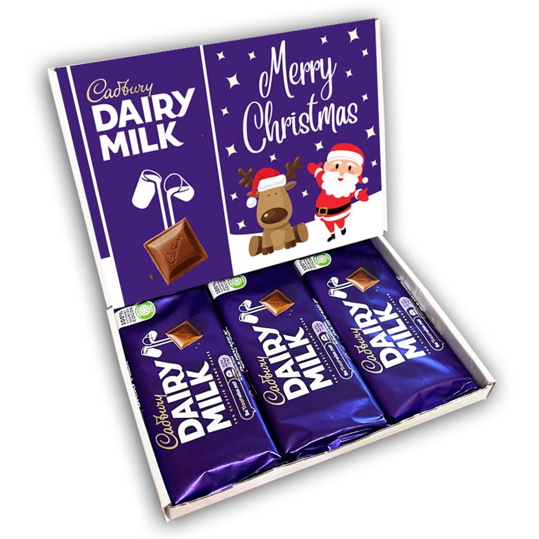 Cadbury Dairy Milk Chocolate Bars Gift Box Present Christmas - CDM Logo ...