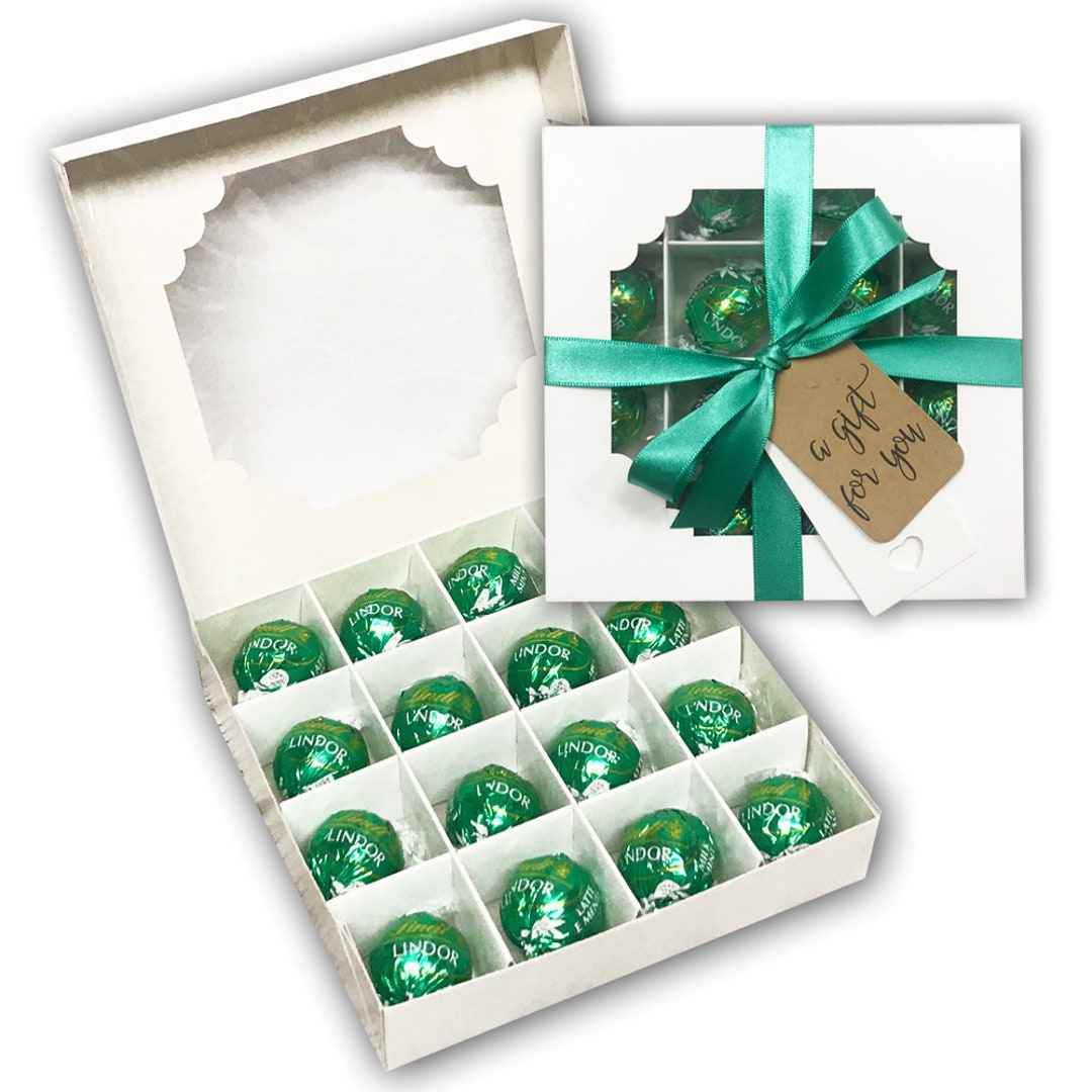 Lindt Lindor Mint Chocolate Truffles Balls Gift Box Personalised Hamper ...