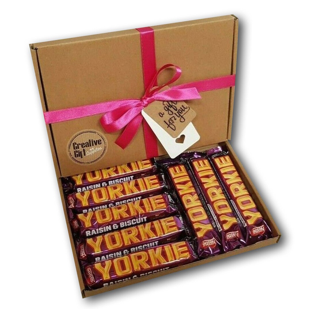 Nestle Yorkie Raisin and Biscuit Gift Box Hamper Birthday - Etsy UK
