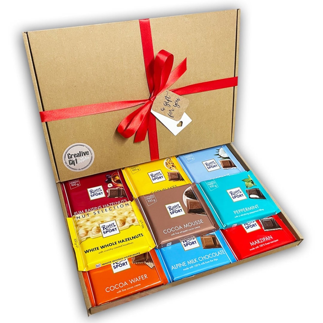 Ritter Sport Mix Chocolate Gift Box Birthday / Fathers Day Gift Present ...