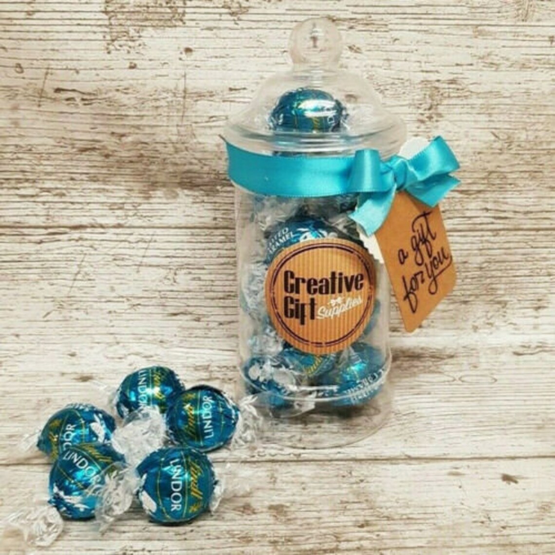 Lindt Lindor Salted Caramel Truffles Plastic Gift Jar Mothers - Etsy UK