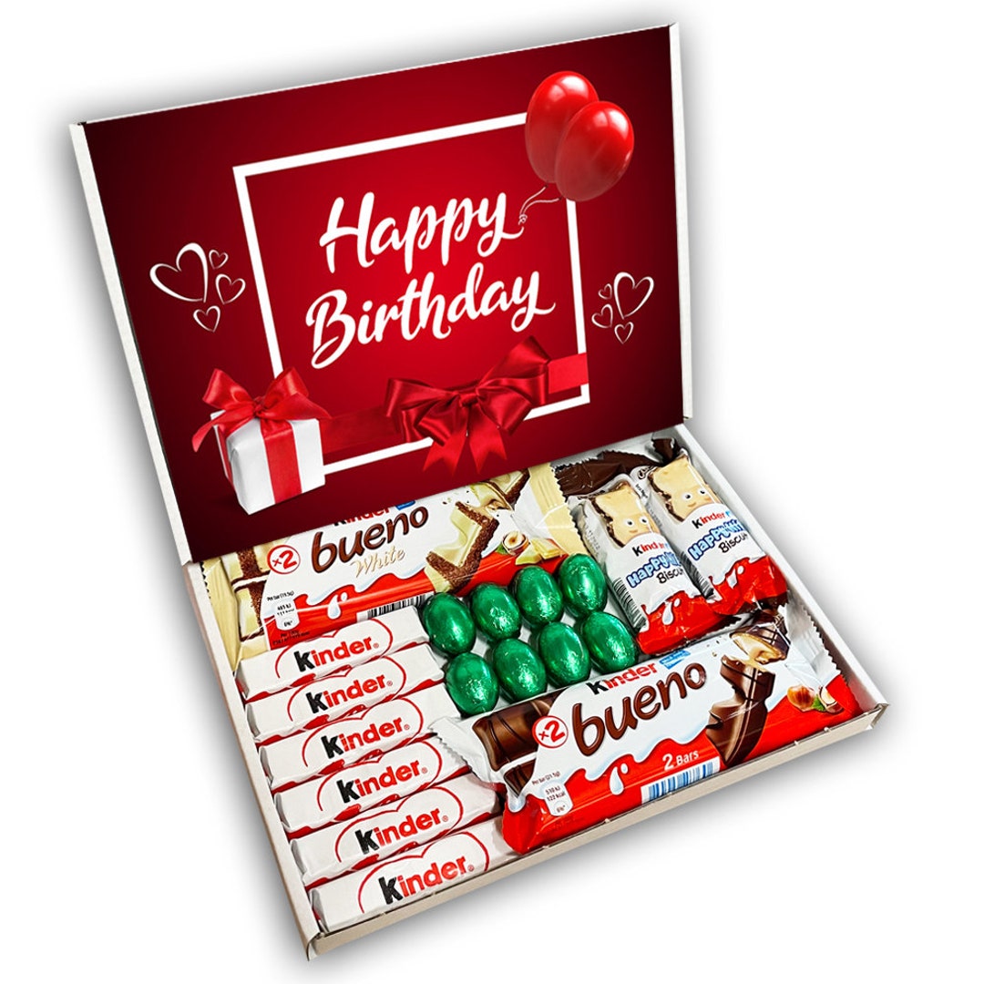 Kinder Bueno Milk Chocolate & Mini Eggs Gift Box Hamper Kinder Birthday ...