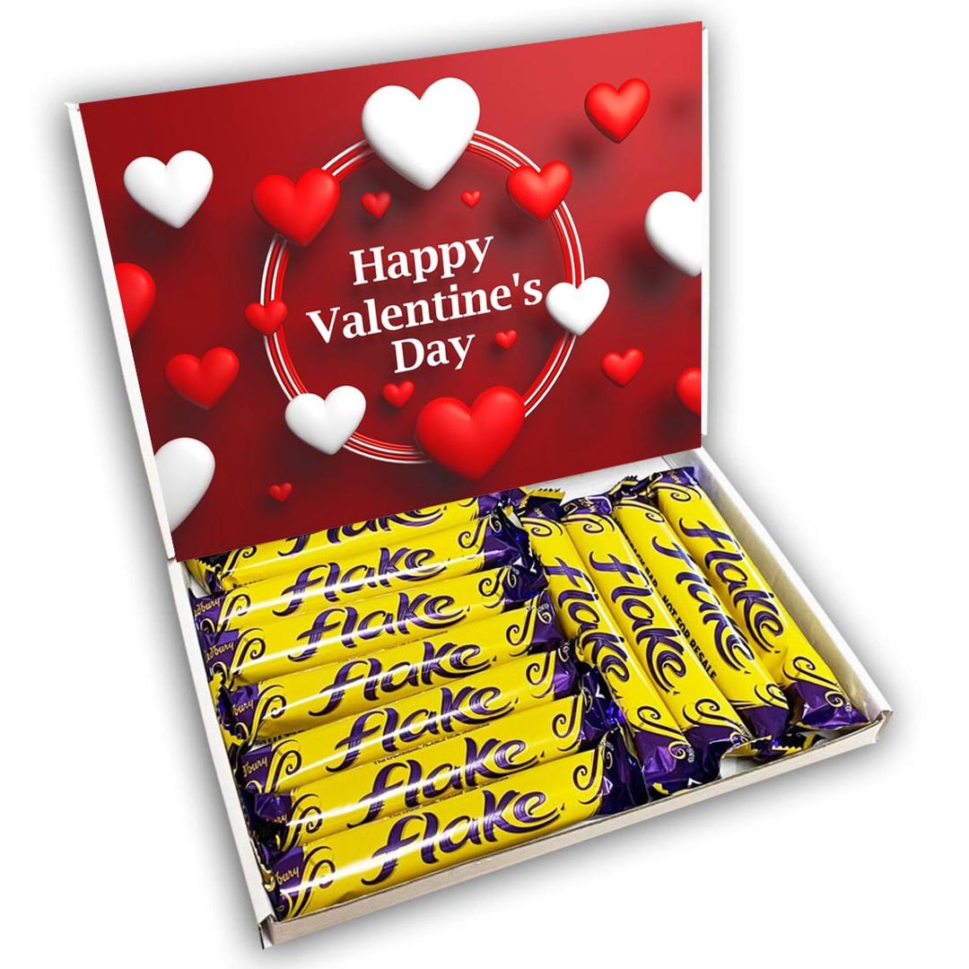 Cadburys Flake Milk Chocolate Bars Gift Box Hamper Valentines Gift ...