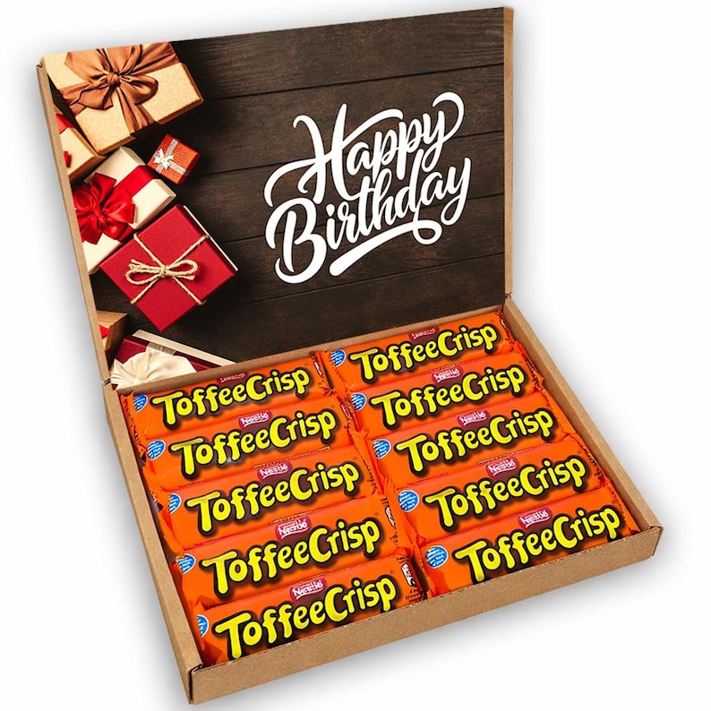 Nestle Toffee Crisp Chocolate Bars Gift Box Present Hamper Birthday ...