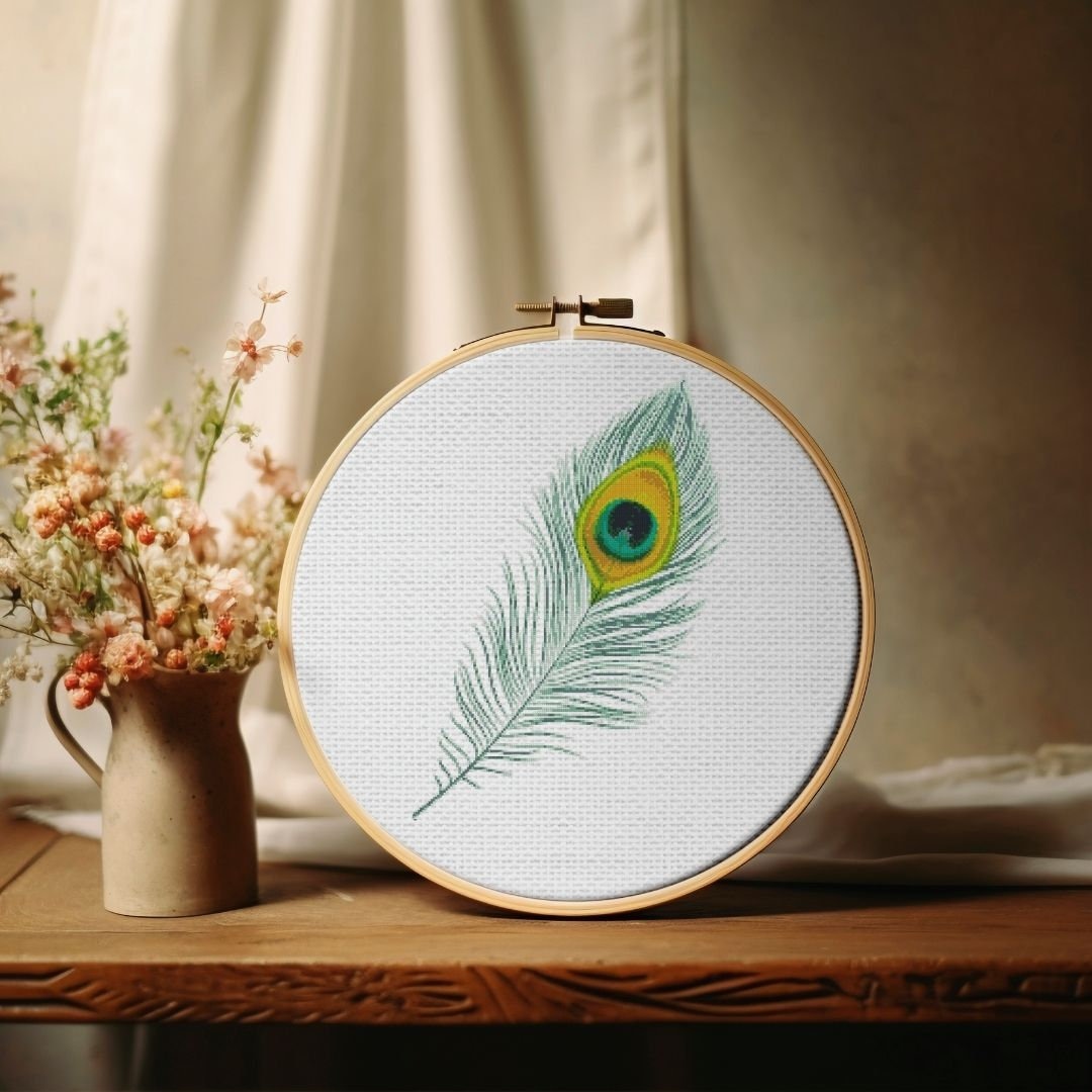 Peacock Feather Hand Embroidery Designs