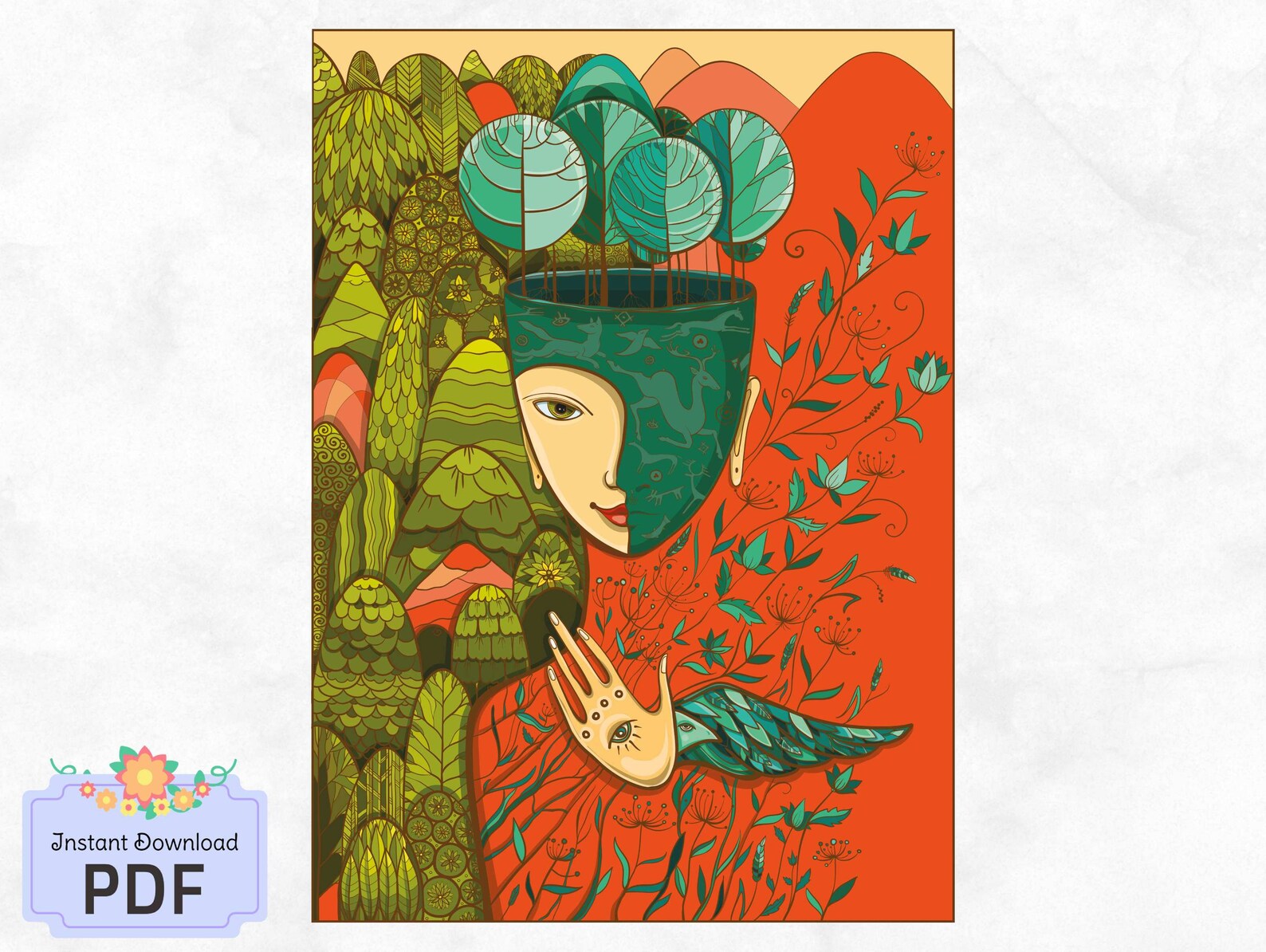 Mother Nature Cross Stitch Pattern , Forest X Stitch Chart , Instant ...