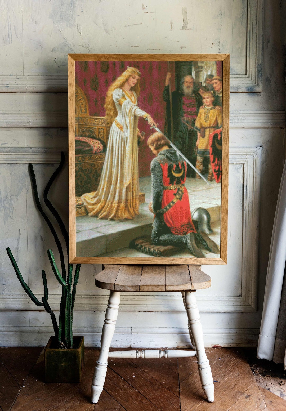 The Accolade Cross Stitch Pattern , Edmund Blair Leighton , Famous ...