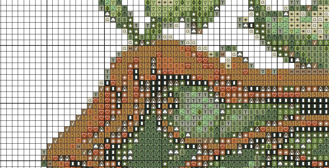 Green Cross Cross Stitch Pattern , Pdf , X Stitch Chart , Water Color ...