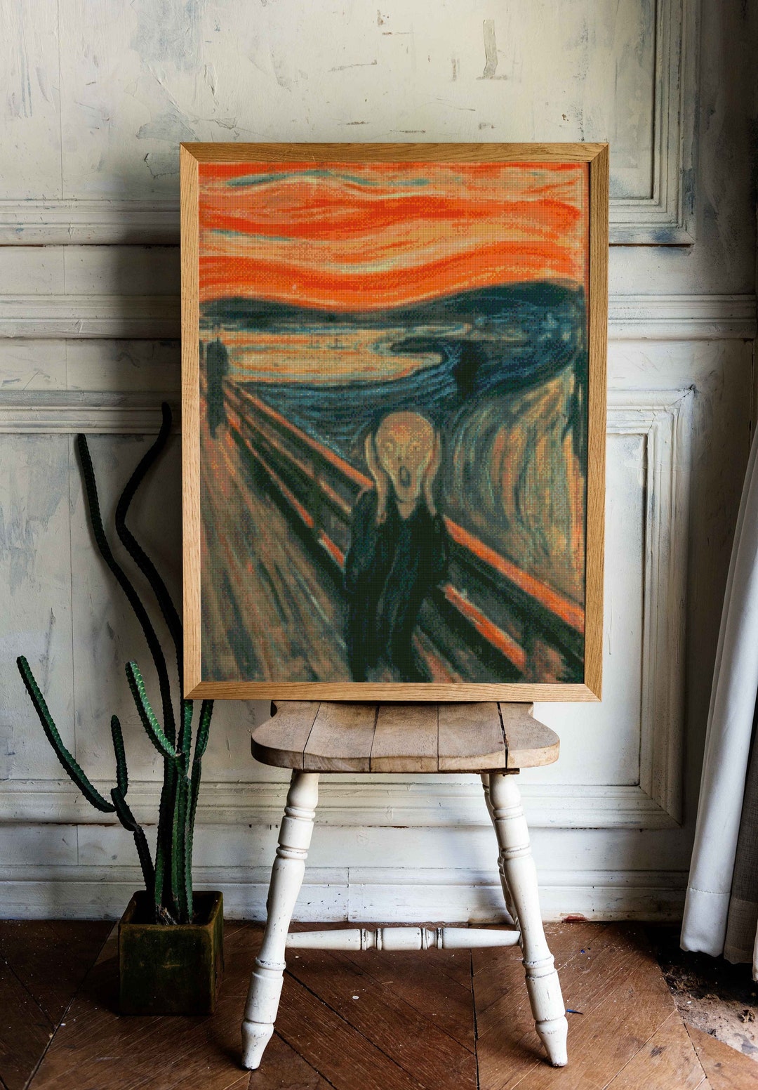 The Scream Cross Stitch Pattern , Edvard Munch , Art X Stitch , Instant ...