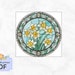 Stained Glass Daffodils Cross Stitch Pattern , X Stitch Chart , Instant ...