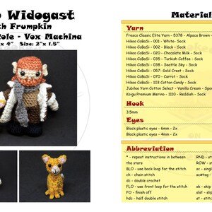 Amigurumi Doll Pattern - Critical Role - Caleb Widogast With Frumpkin ...