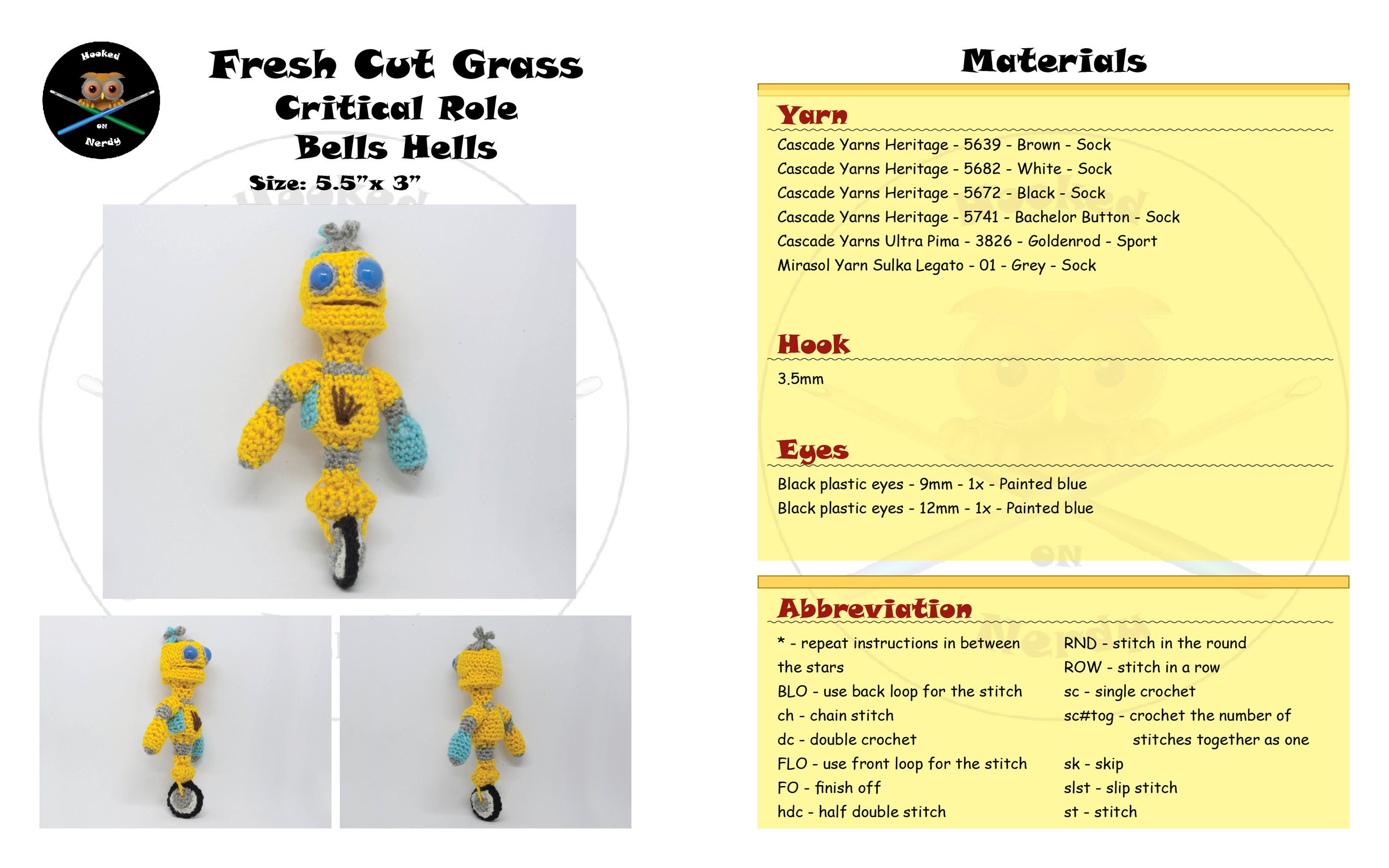 Crochet DIY Craft Kit - Critical Role - Fresh Cut Grass - FCG ...