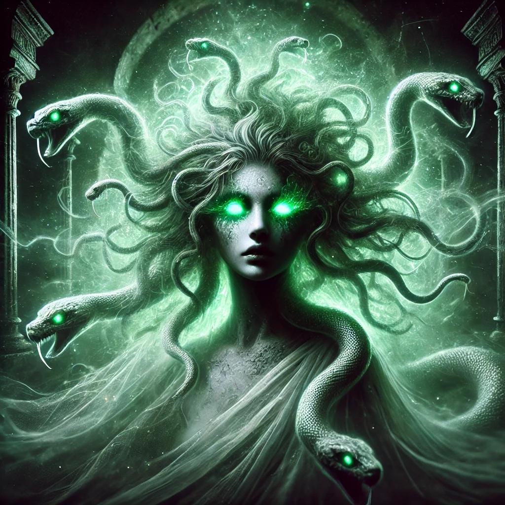 Rare Green Beautiful Greek Gorgon Spirit Companion Remote Binding by ...