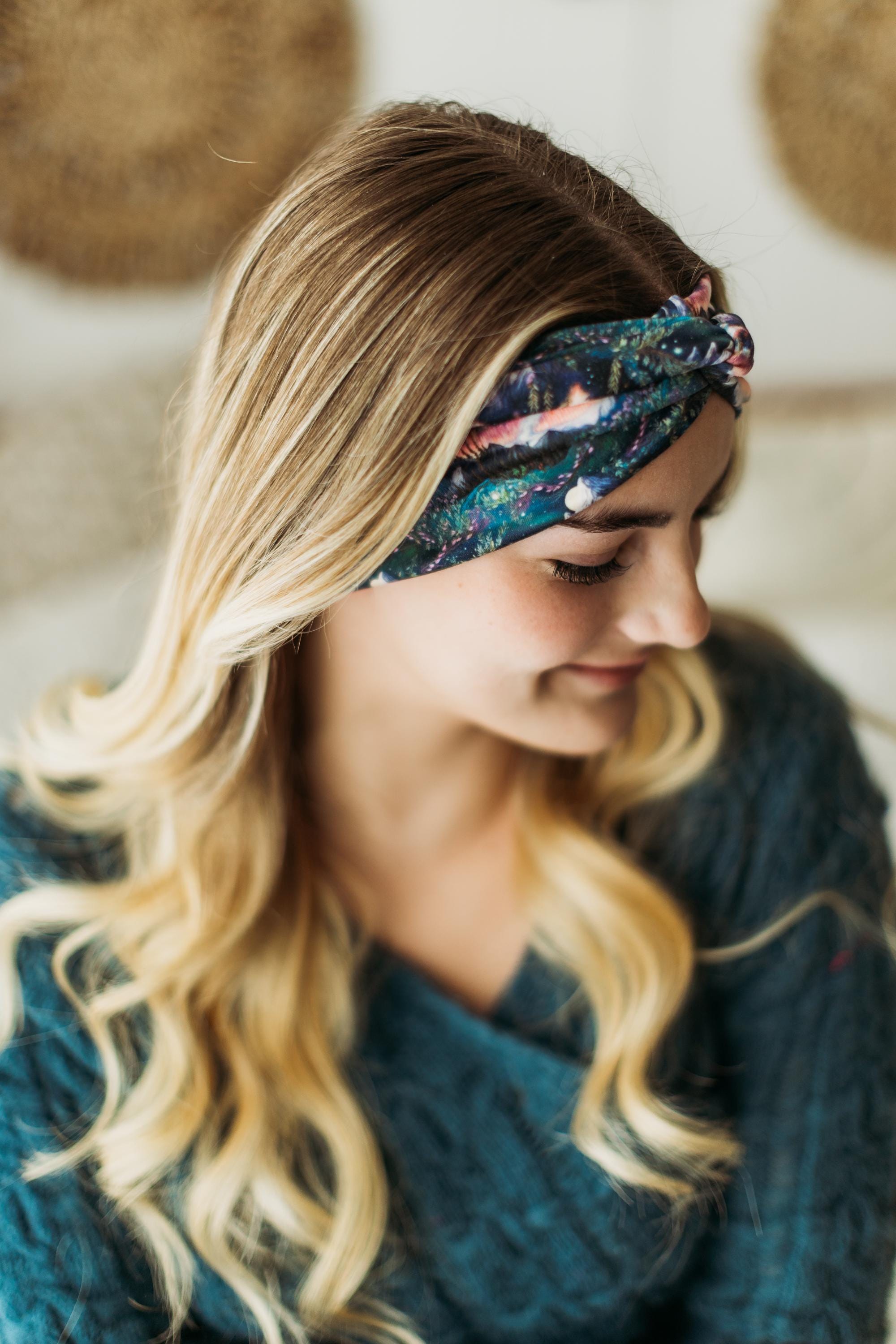 Magical Mountains Aurora Headband |adult Headband /extra Wide Headband ...