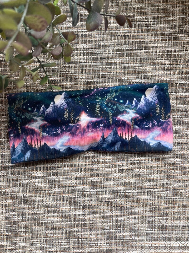 Magical Mountains Aurora Headband |adult Headband /extra Wide Headband ...